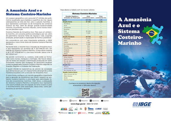 Amazônia Azul: IBGE divulga novo limite do Sistema Costeiro